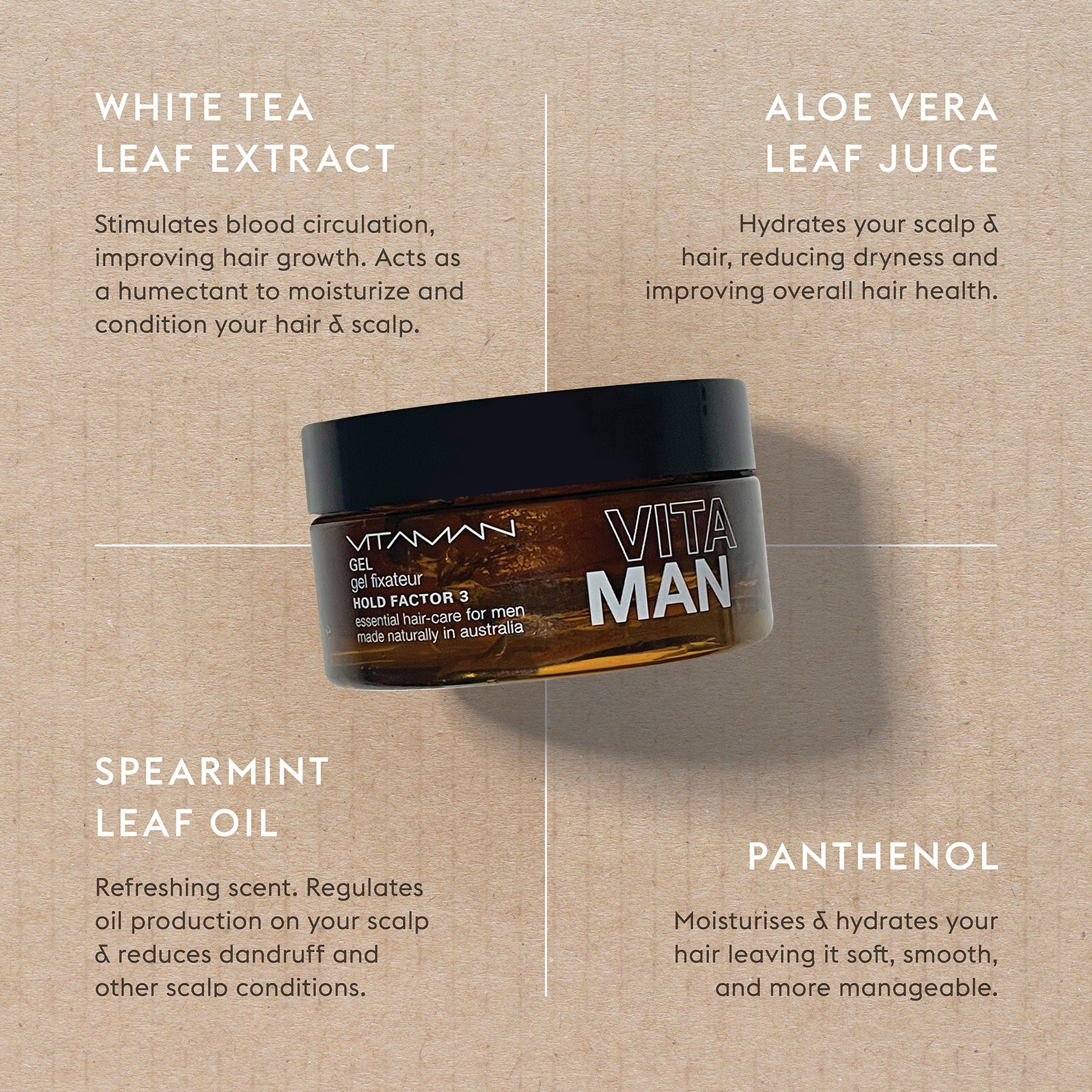 Best Natural Haircare & Styling Products For Men | VITAMAN Australia